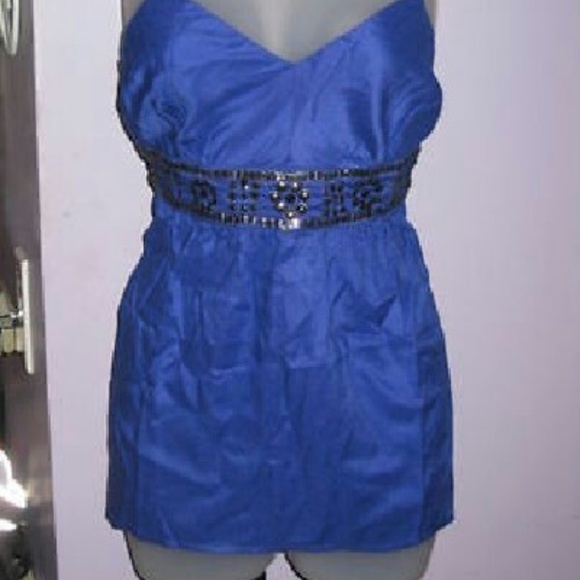 Decree | Tops | Decree Embellished Babydoll Smocked Back Cami New ...